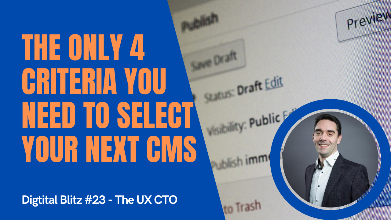 4 Considerations When Selecting Your Next Cms · Sylvain Reiter The Ux Cto